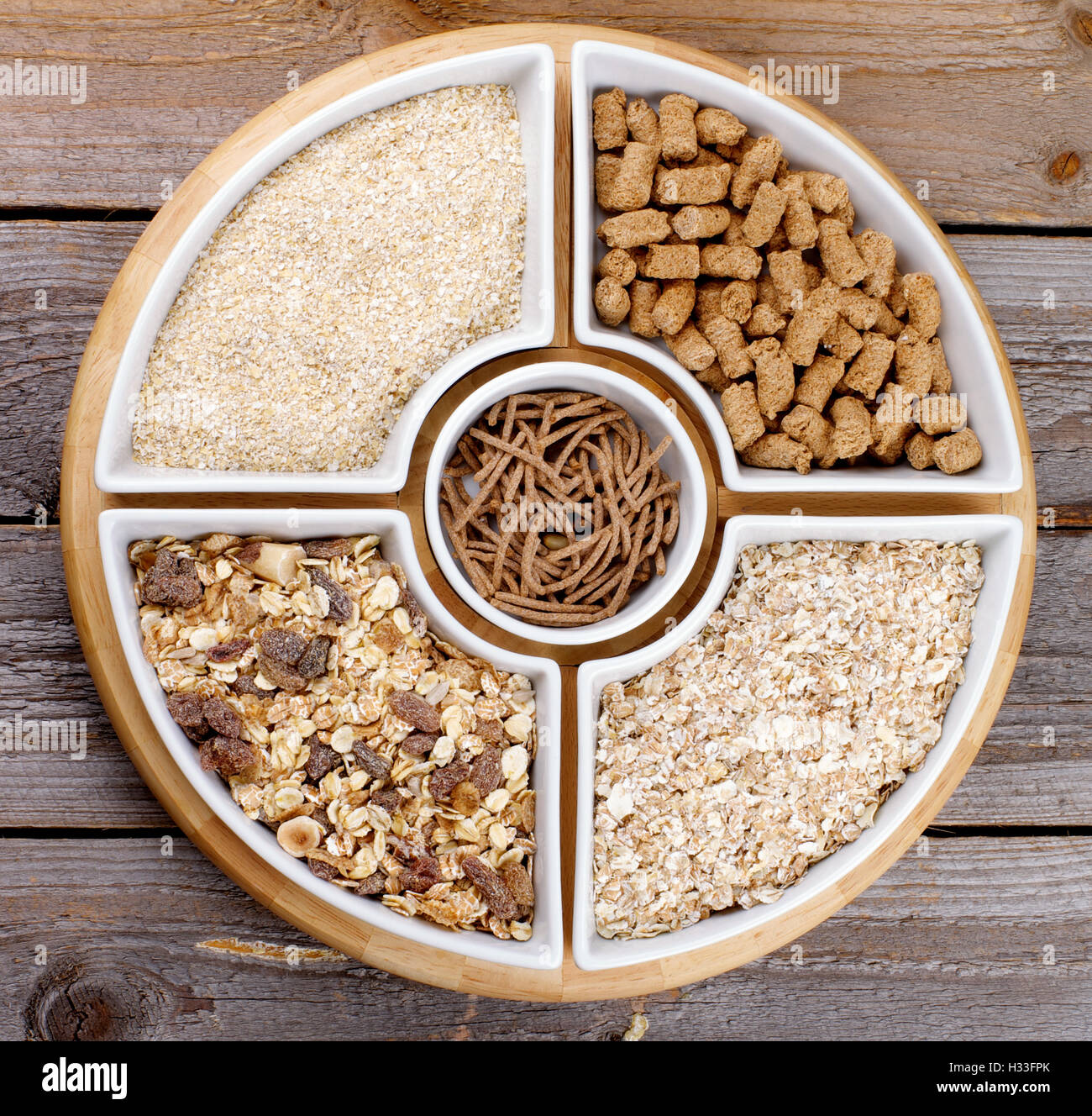 Muesli, Oat Flakes and Bran Stock Photo - Alamy