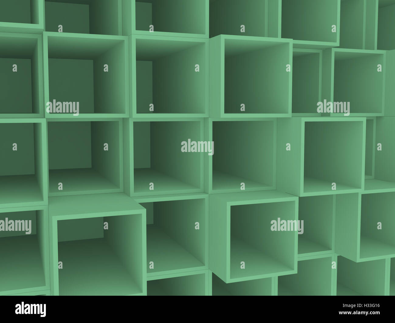3d empty square box shelf, background Stock Photo - Alamy
