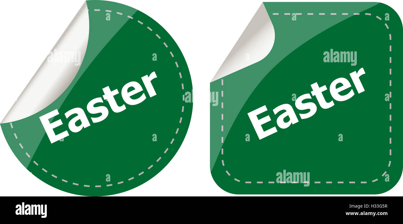 Easter sign icon. Easter label tag symbol Stock Photo - Alamy
