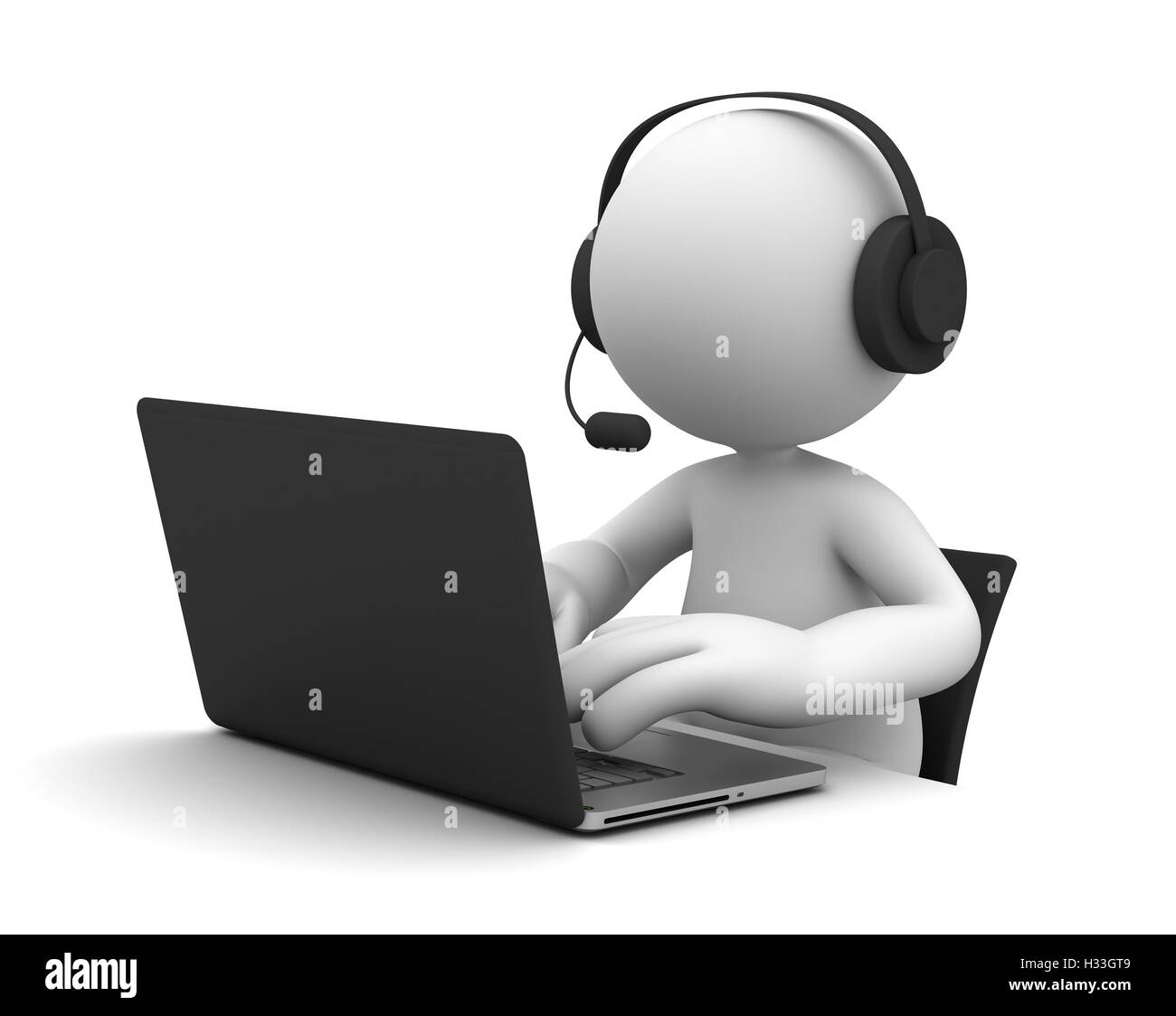 customer service representative 3d illustration Stock Photo - Alamy