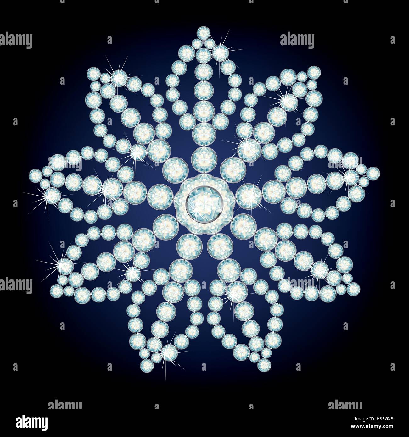 Snowflake made from diamonds Stock Vector Image & Art - Alamy