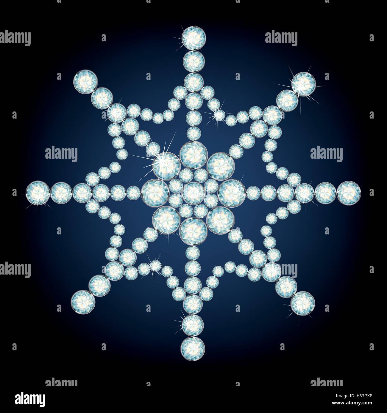 Snowflake made from diamonds Stock Vector Image & Art - Alamy