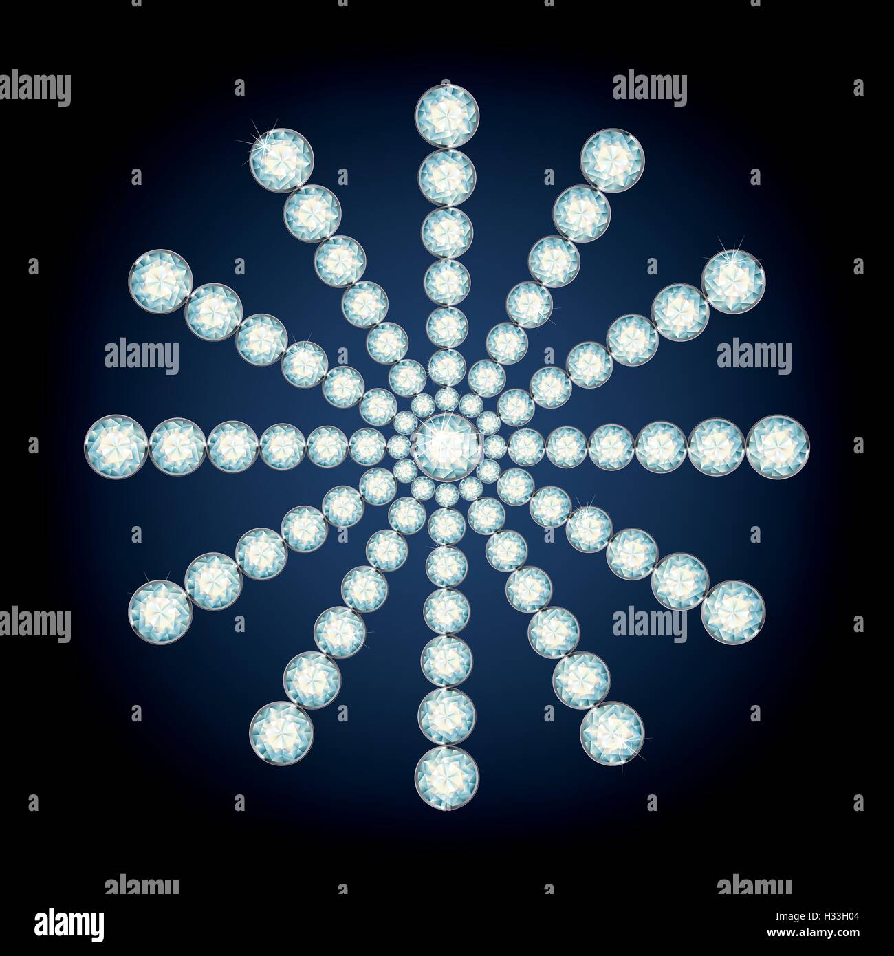 Snowflake made from diamonds Stock Vector Image & Art - Alamy
