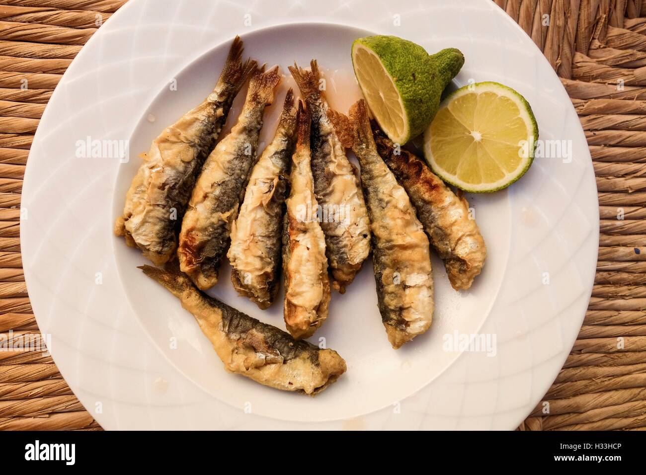 Greek Cuisine. Fresh Grilled Sardines Stock Photo - Alamy