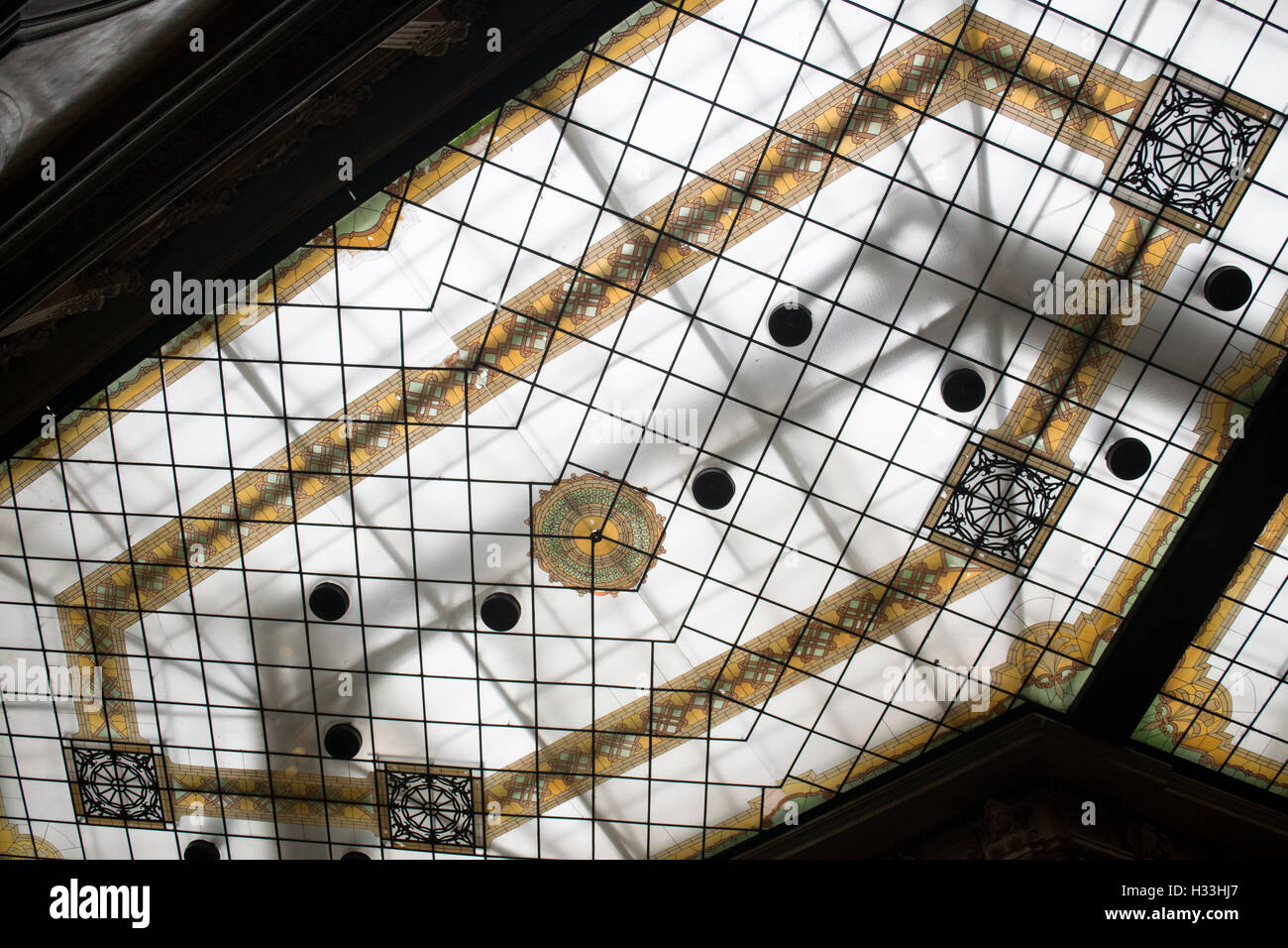 artistic colored ceiling in glass Stock Photo - Alamy