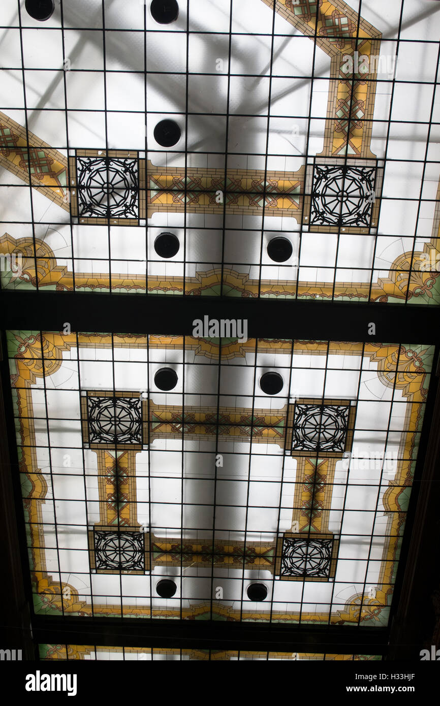 artistic colored ceiling in glass Stock Photo - Alamy