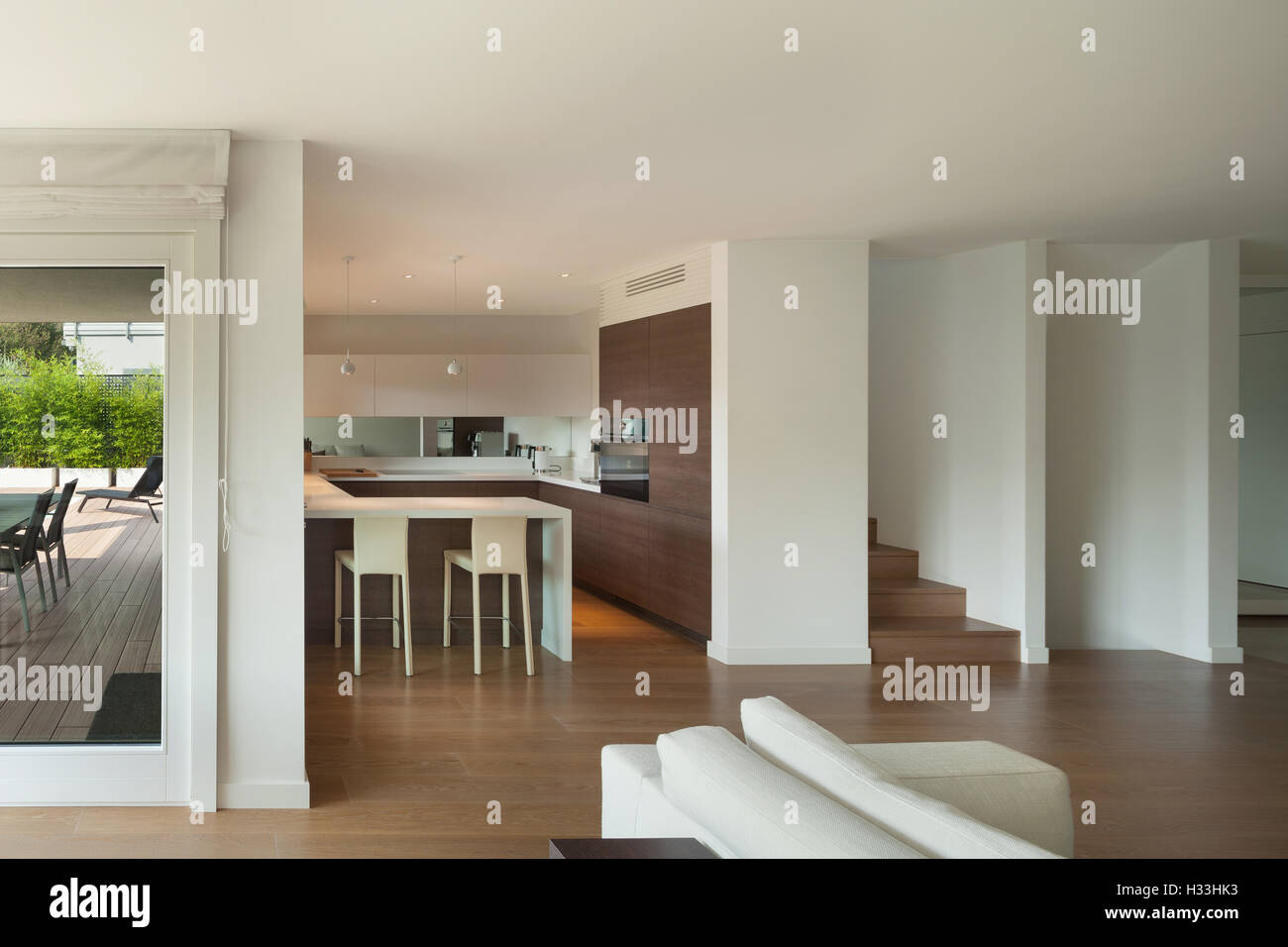Luxury home interior, wide open space Stock Photo - Alamy