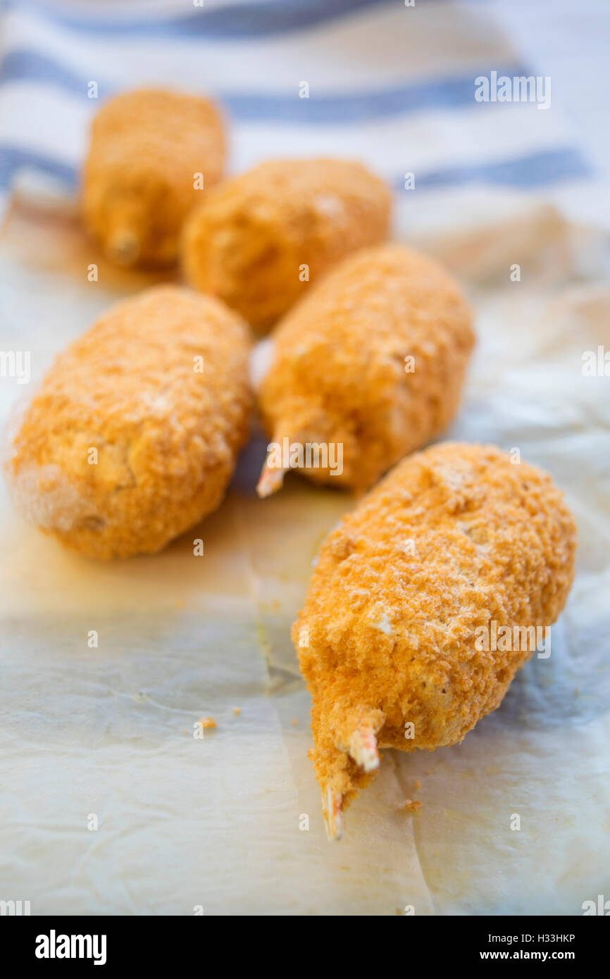breaded crab claw Stock Photo - Alamy