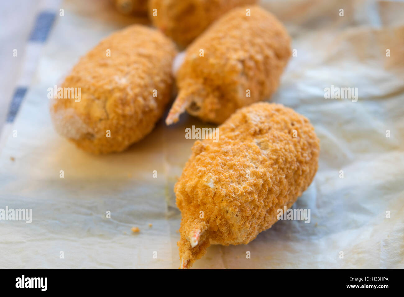 breaded crab claw Stock Photo - Alamy