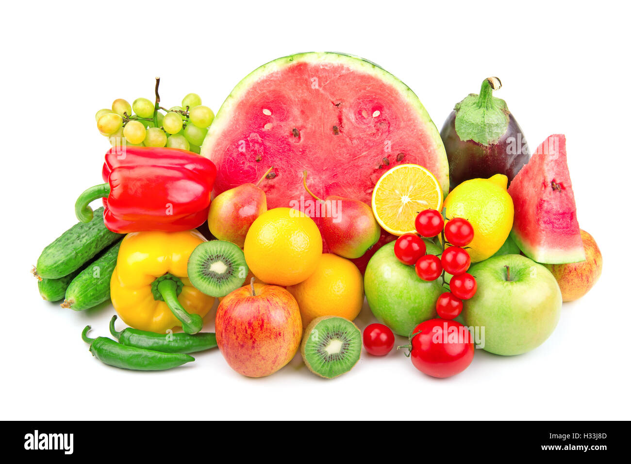 Watermelon juice lemon cherry Cut Out Stock Images & Pictures - Alamy