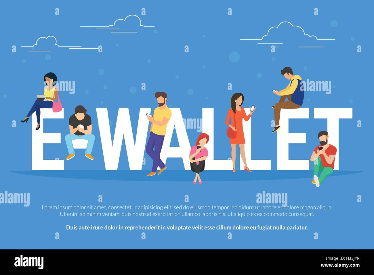 E-wallet concept illustration Stock Vector Image & Art - Alamy
