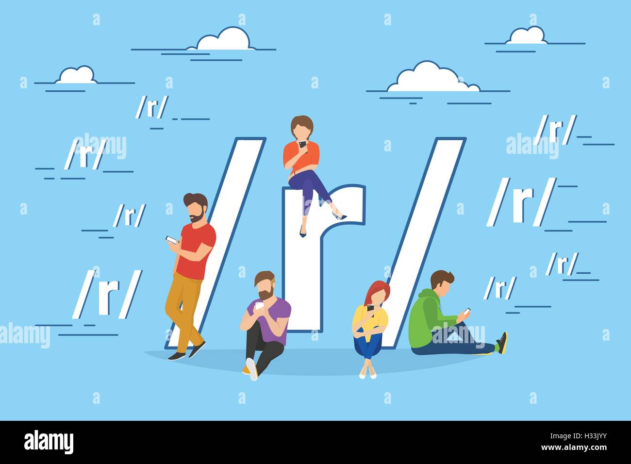 Networking group illustration hi-res stock photography and images - Alamy