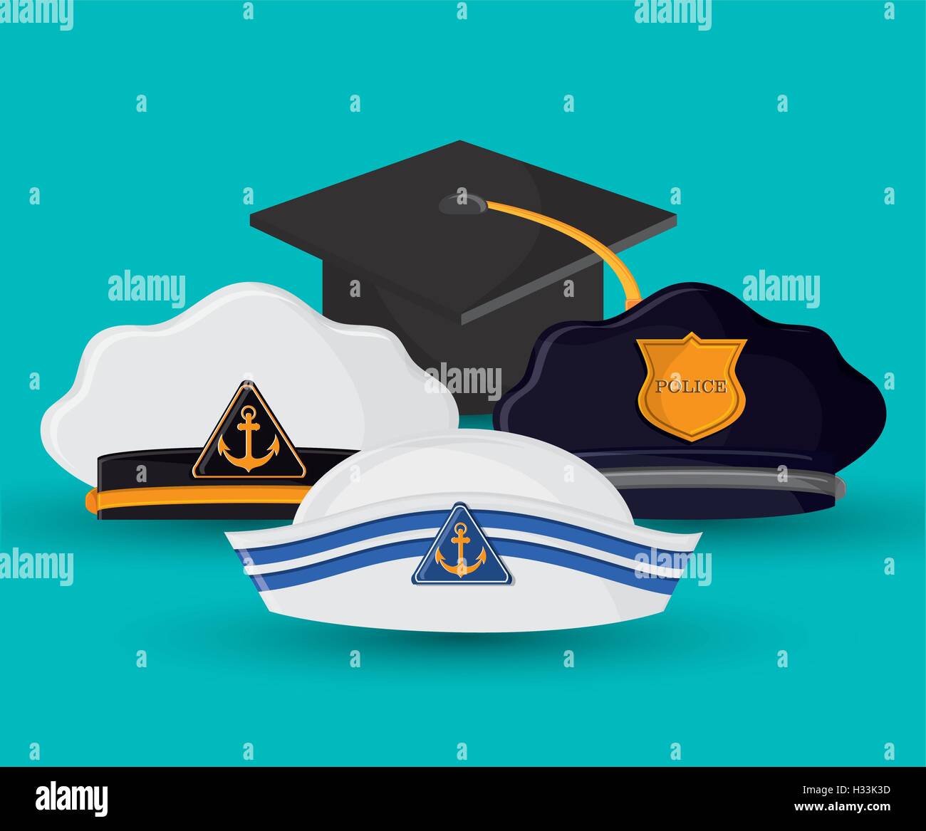 Marine police types hats hi-res stock photography and images - Alamy