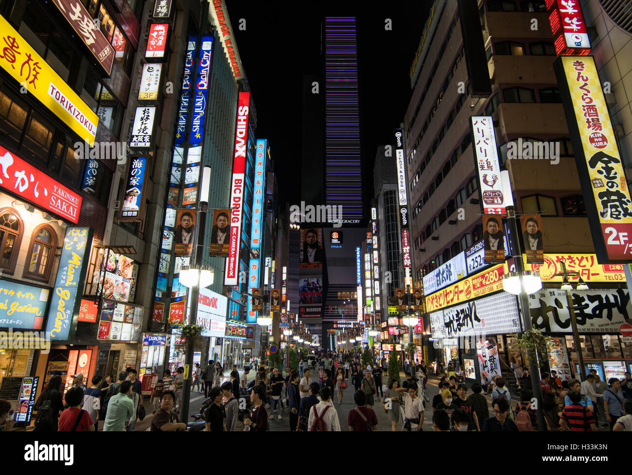 TOHO Cinema and Hotel Gracery, Kabukicho, Shinjuku, Tokyo Stock Photo ...