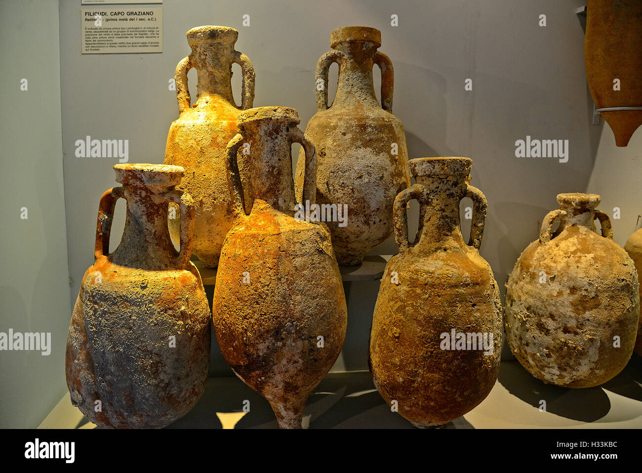 Italy Sicily Aeolian Archipelago Lipari Island The Archeological Museum ...