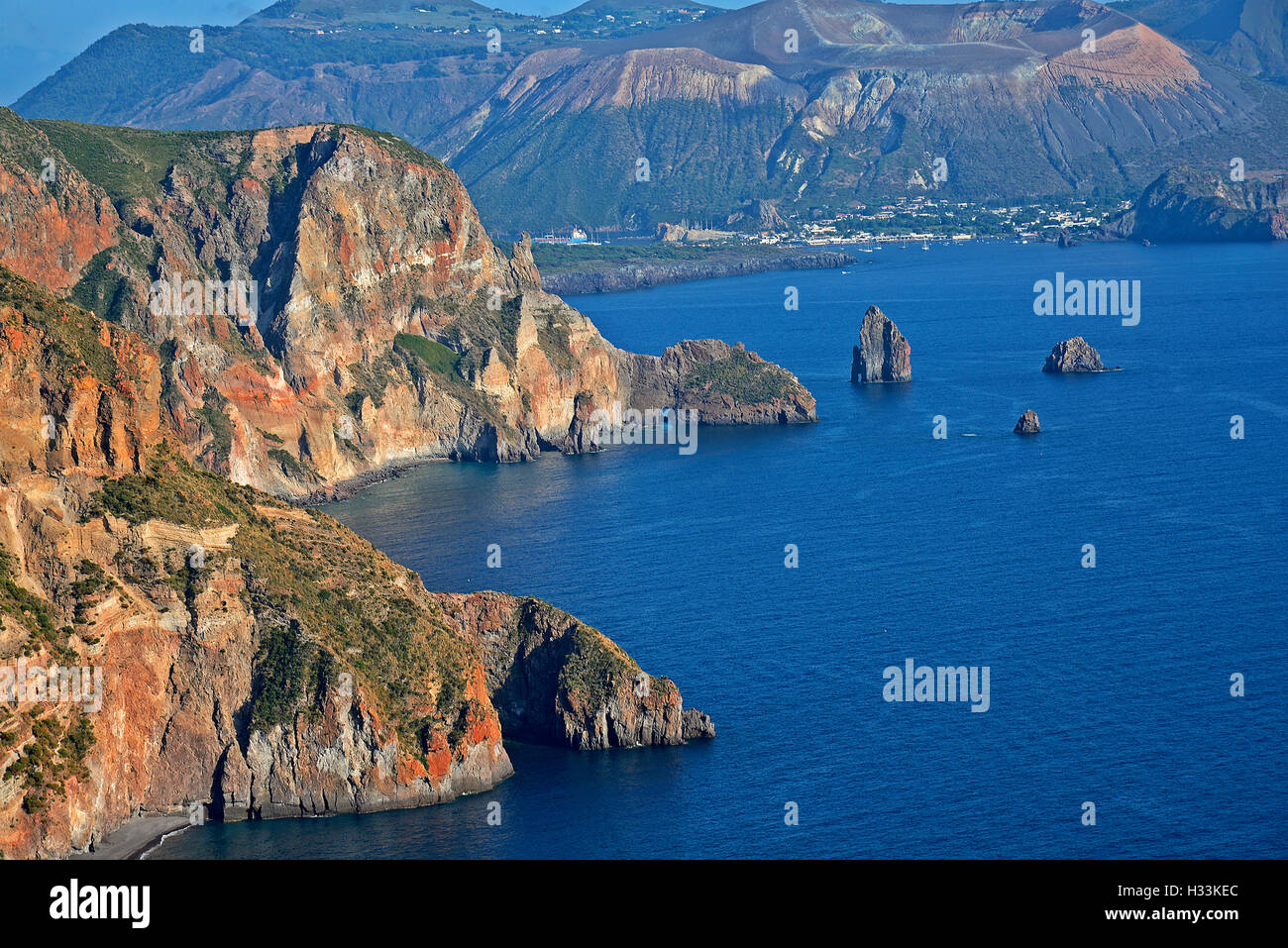 Italy Sicily Aeolian Archipelago Lipari Island The viewing platform ...