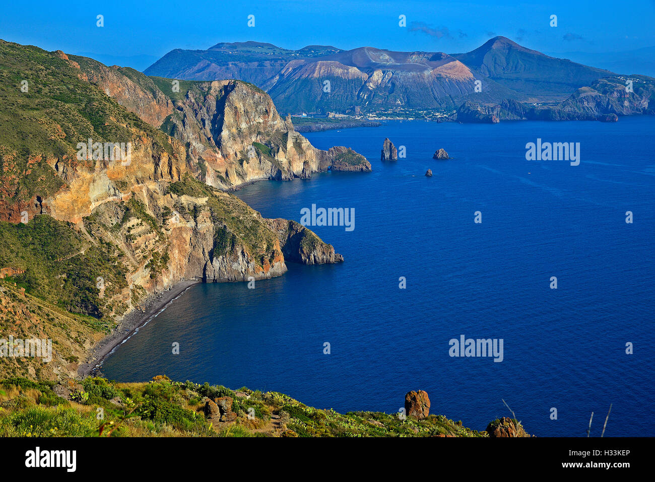 Italy Sicily Aeolian Archipelago Lipari Island The viewing platform ...