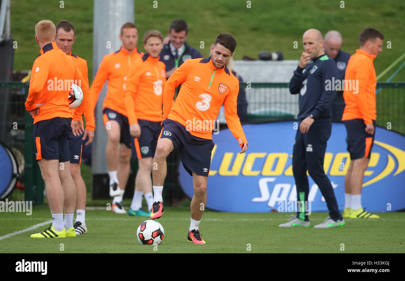 Republic of Ireland's Robbie Brady during the training session at FAI ...