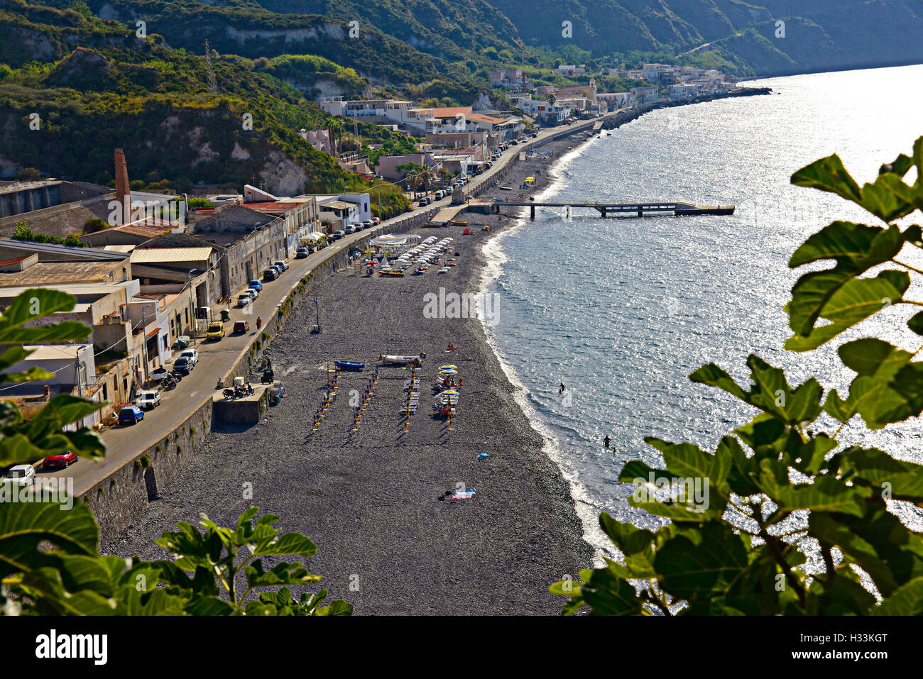 Italy Sicily Aeolian Archipelago Lipari Island Acquacalda beach Stock ...