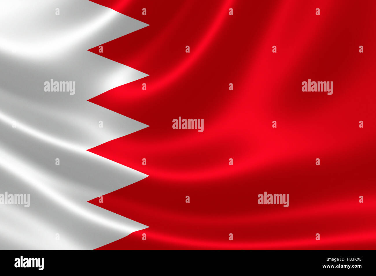 Kingdom of bahrain flag hi-res stock photography and images - Alamy