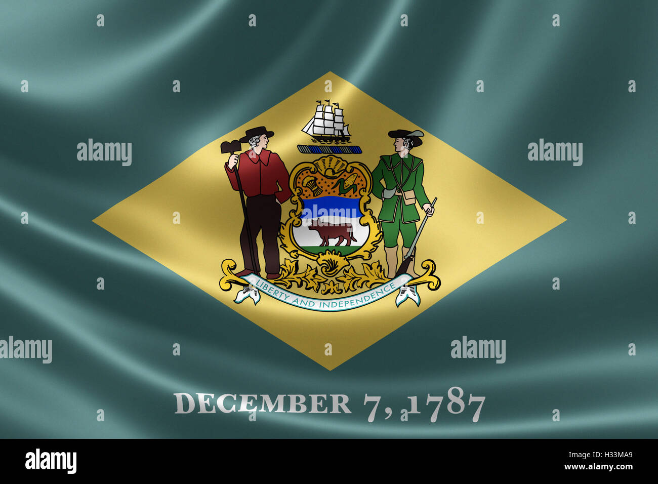 Flag of delaware hi-res stock photography and images - Alamy