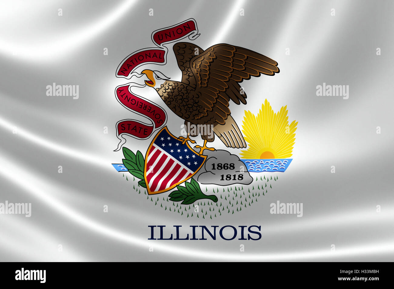 Illinois state flag hi-res stock photography and images - Alamy