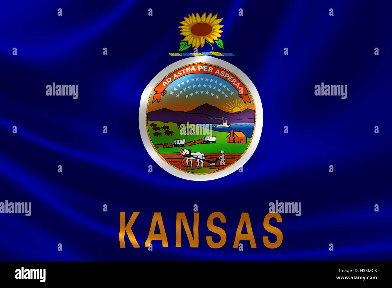 Kansas state flag hi-res stock photography and images - Alamy