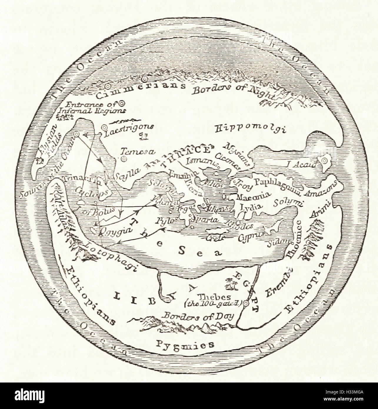 THE WORLD ACCORDING TO HOMER - from 'Cassell's Illustrated Universal ...