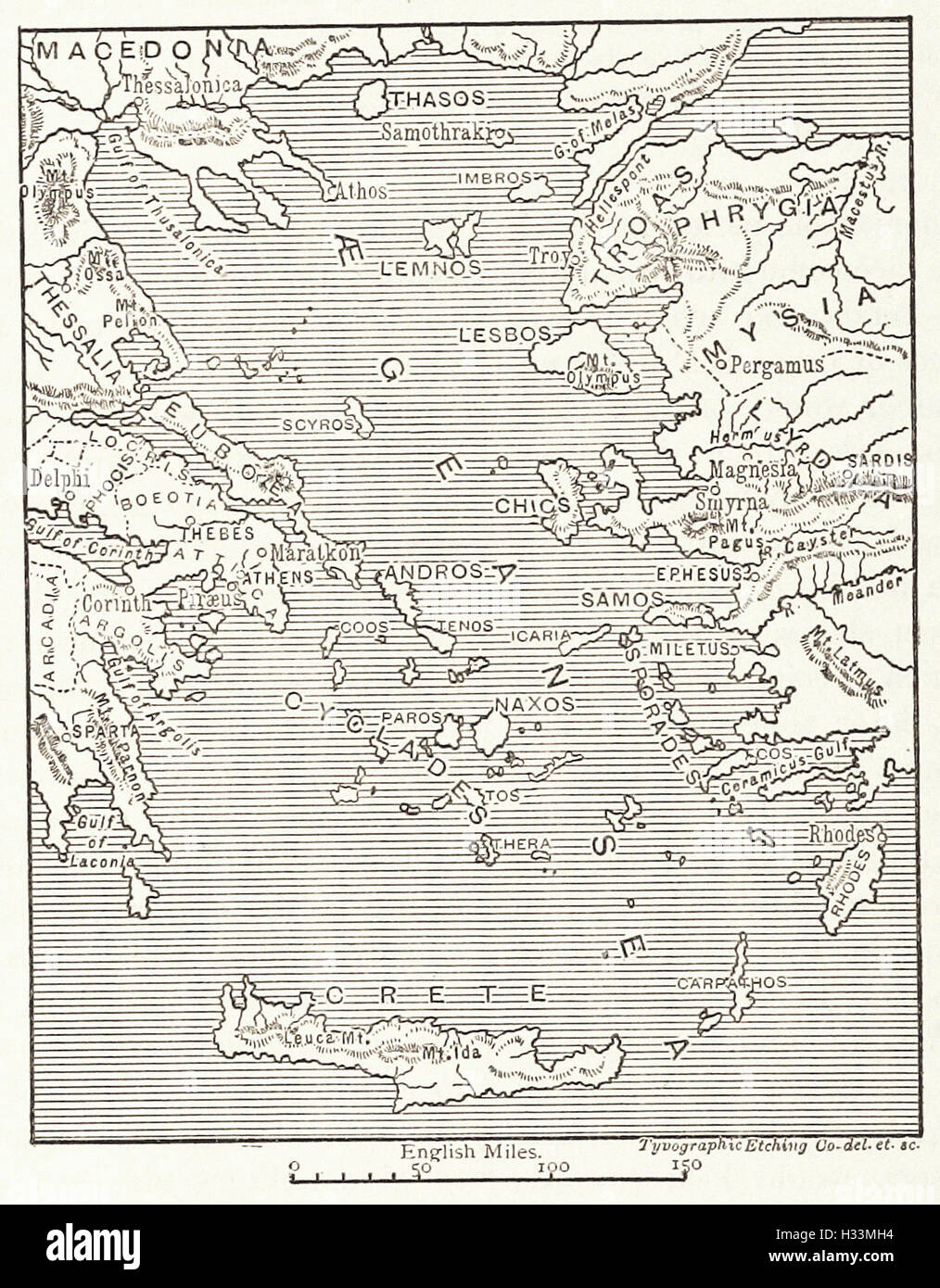 Aegean sea map hi-res stock photography and images - Alamy