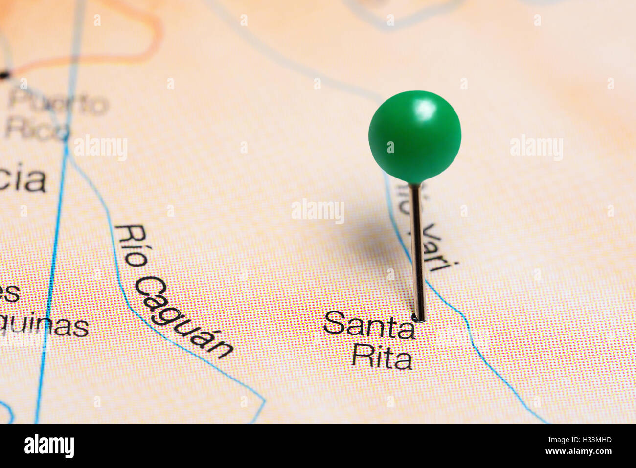 Santa Rita pinned on a map of Colombia Stock Photo - Alamy