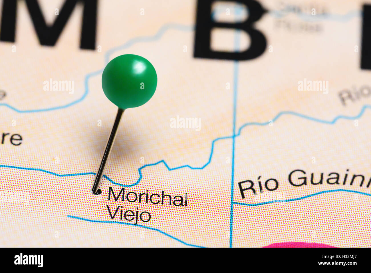 Morichal Viejo pinned on a map of Colombia Stock Photo - Alamy