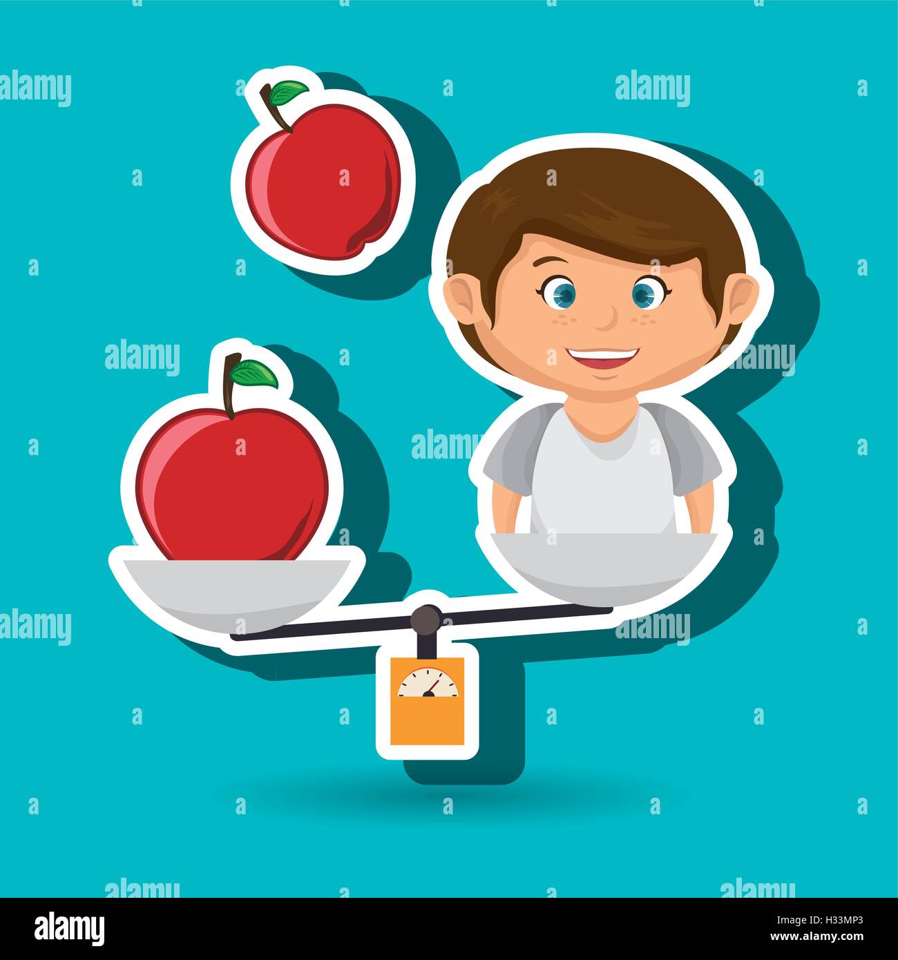 Joyful food market Stock Vector Images - Alamy