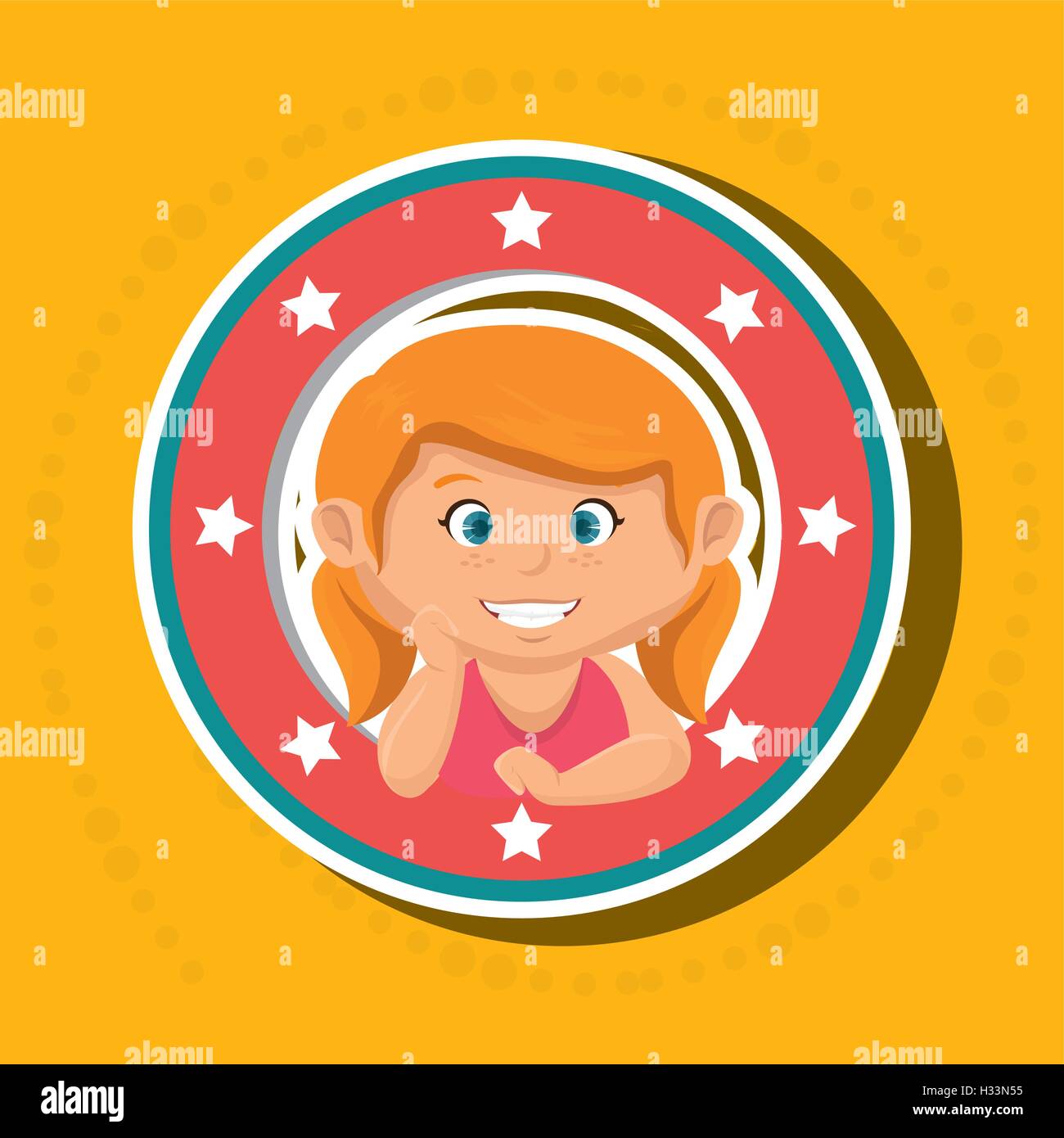 icon cartoon child happy Stock Vector Image & Art - Alamy