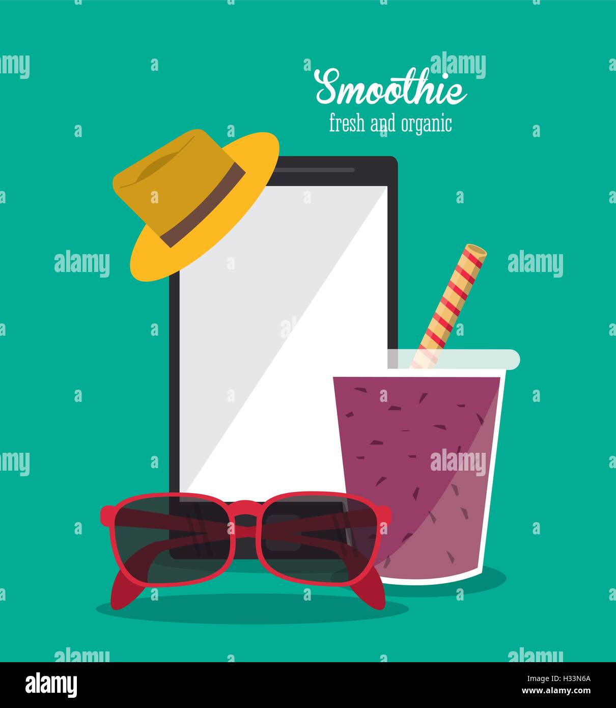 Smoothie drink glass design Stock Vector Image & Art - Alamy