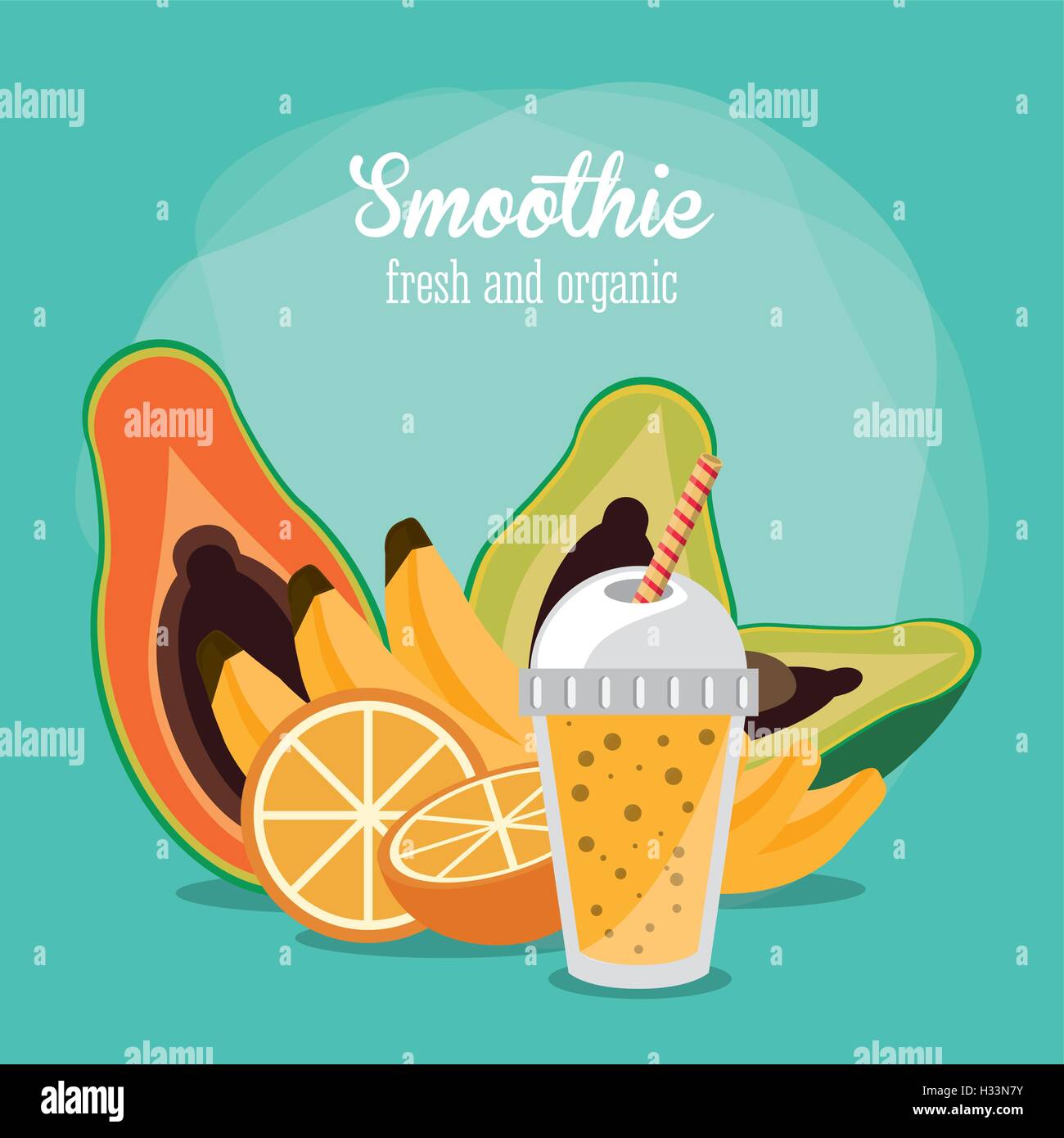 Smoothie drink glass design Stock Vector Image & Art - Alamy