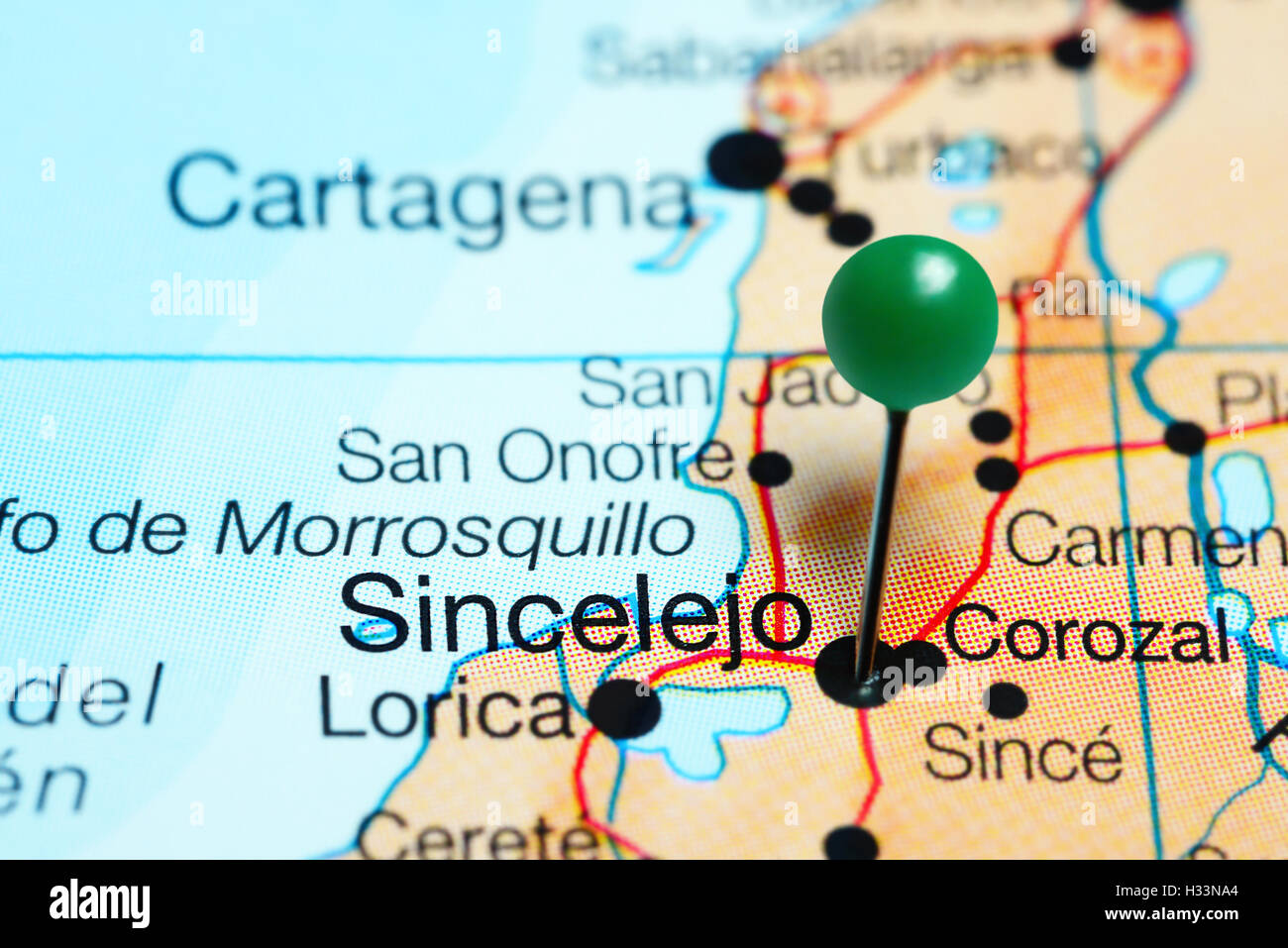 Colombia map pin hi-res stock photography and images - Alamy