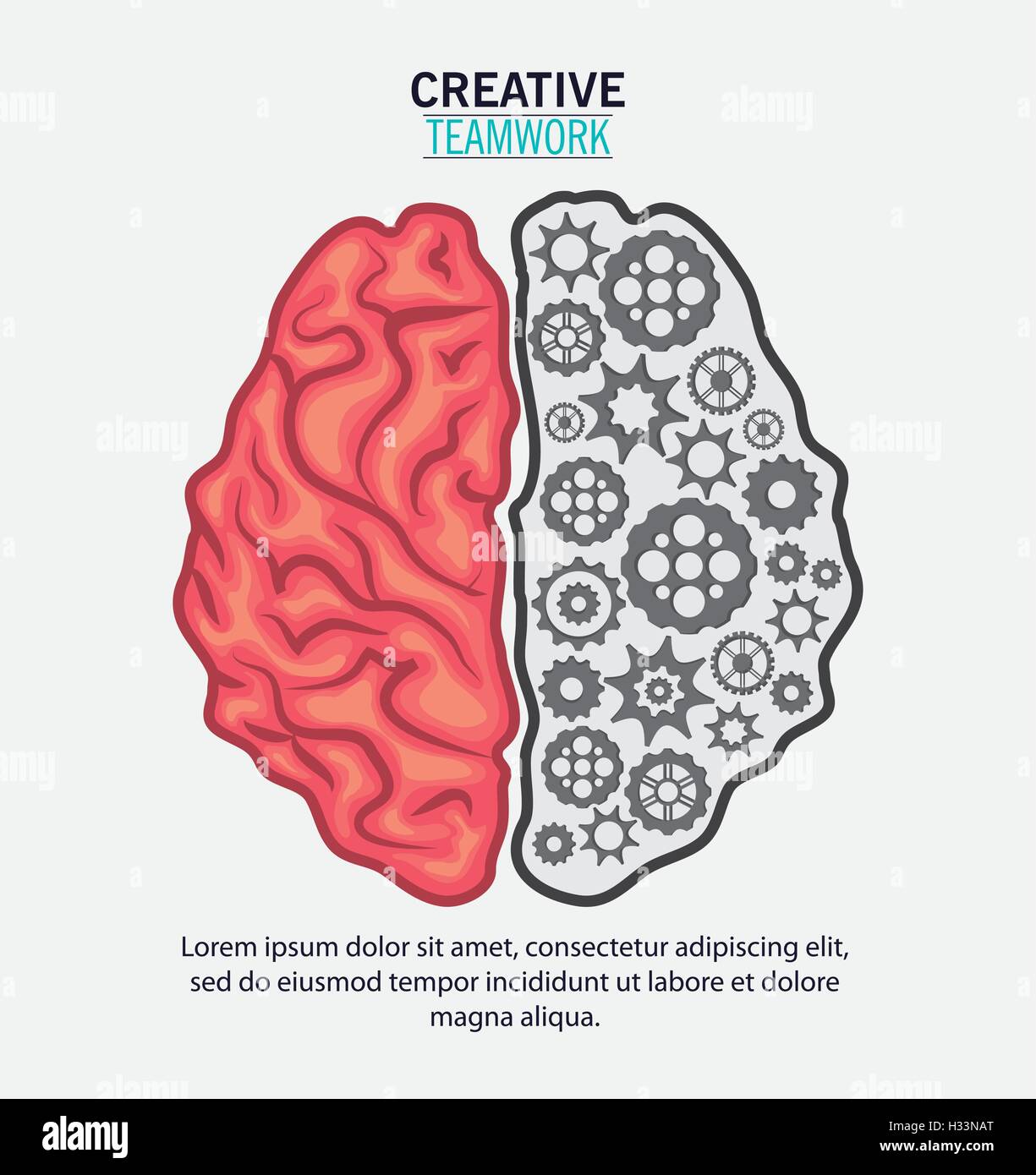 Brain of Creative teamwork concept Stock Vector Image & Art - Alamy