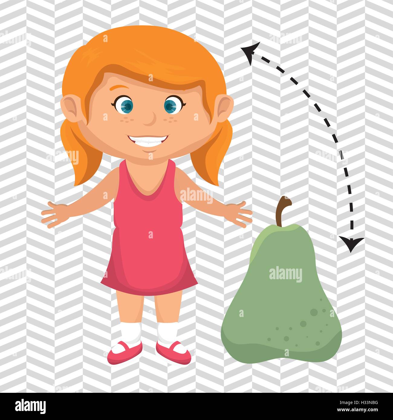 girl cartoon pear fruit Stock Vector Image & Art - Alamy