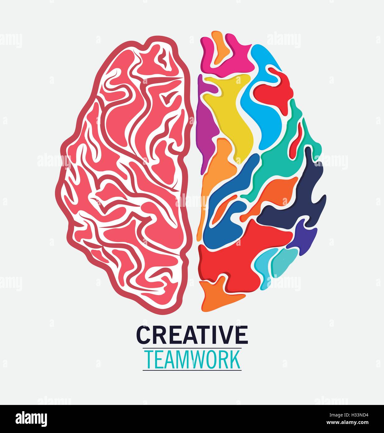 Brain of Creative teamwork concept Stock Vector Image & Art - Alamy