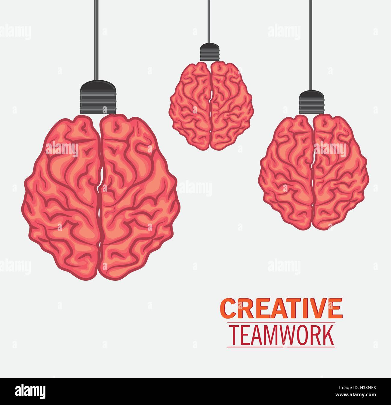 Brain of Creative teamwork concept Stock Vector Image & Art - Alamy