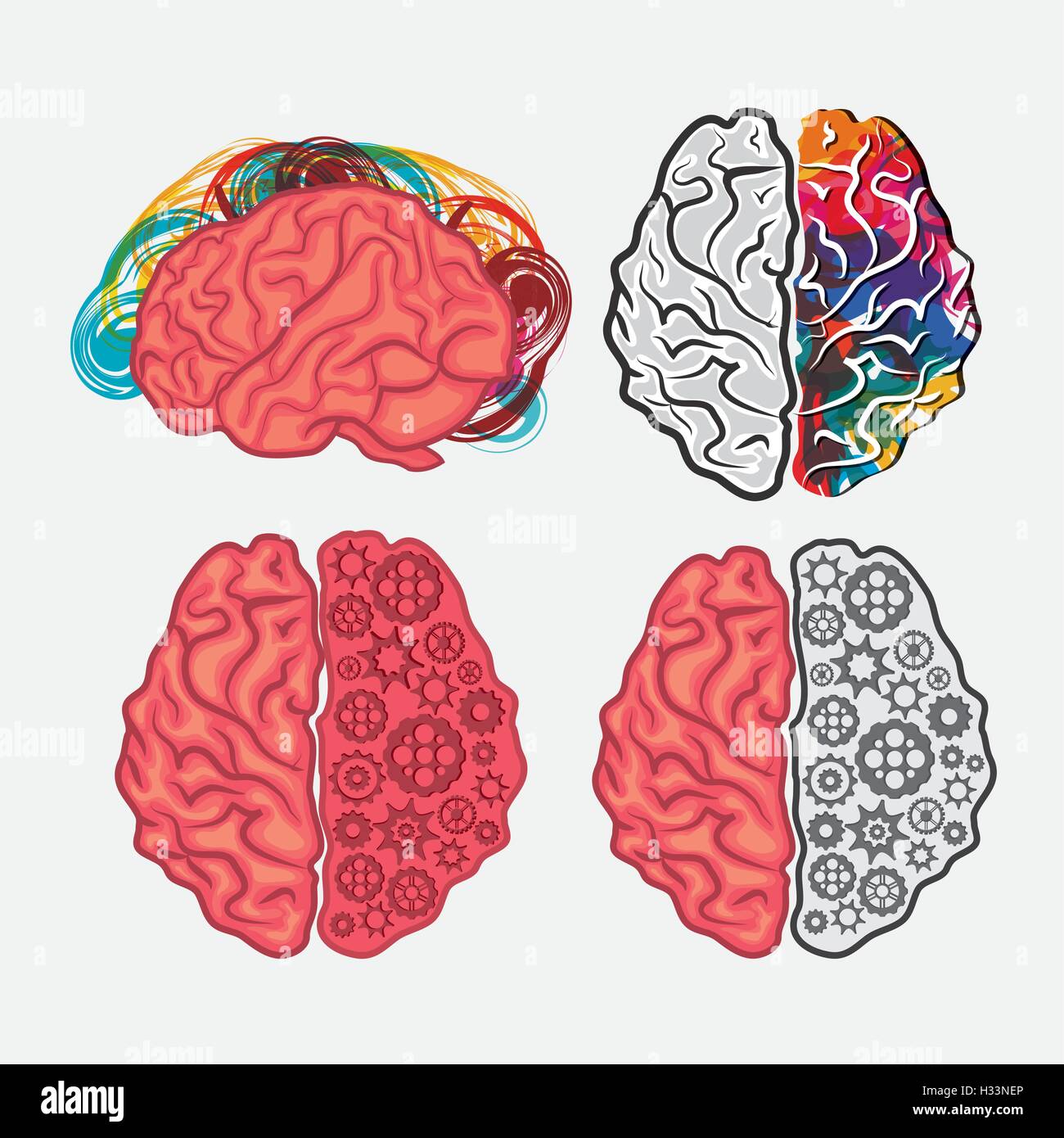 Brain of Creative teamwork concept Stock Vector Image & Art - Alamy