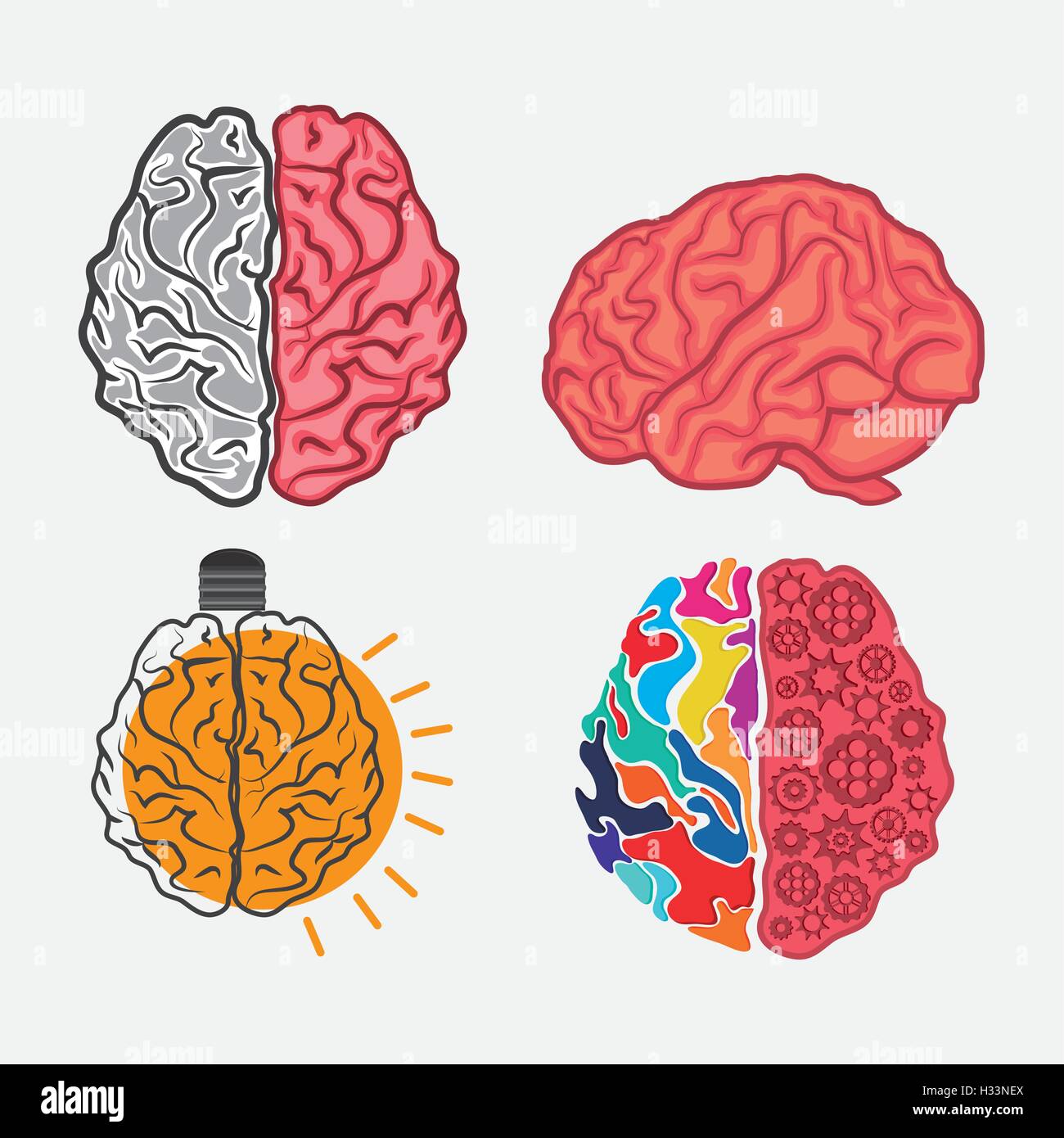 Brain of Creative teamwork concept Stock Vector Image & Art - Alamy