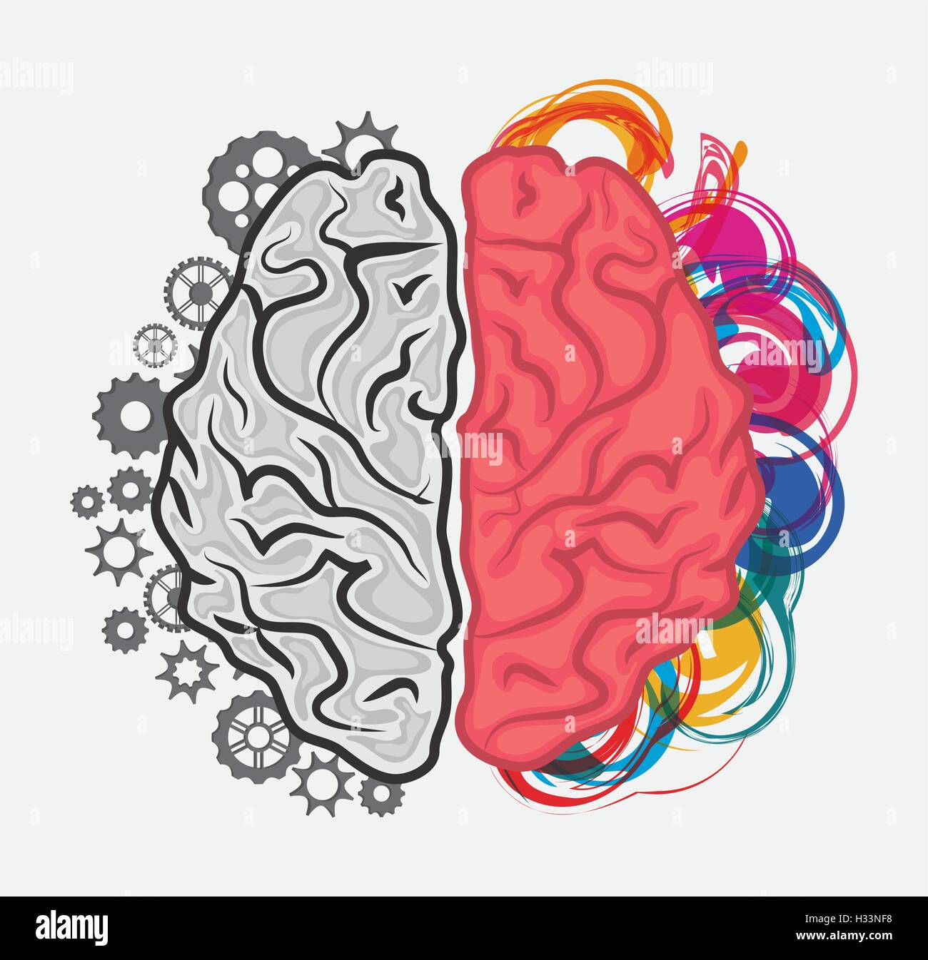 Brain of Creative teamwork concept Stock Vector Image & Art - Alamy