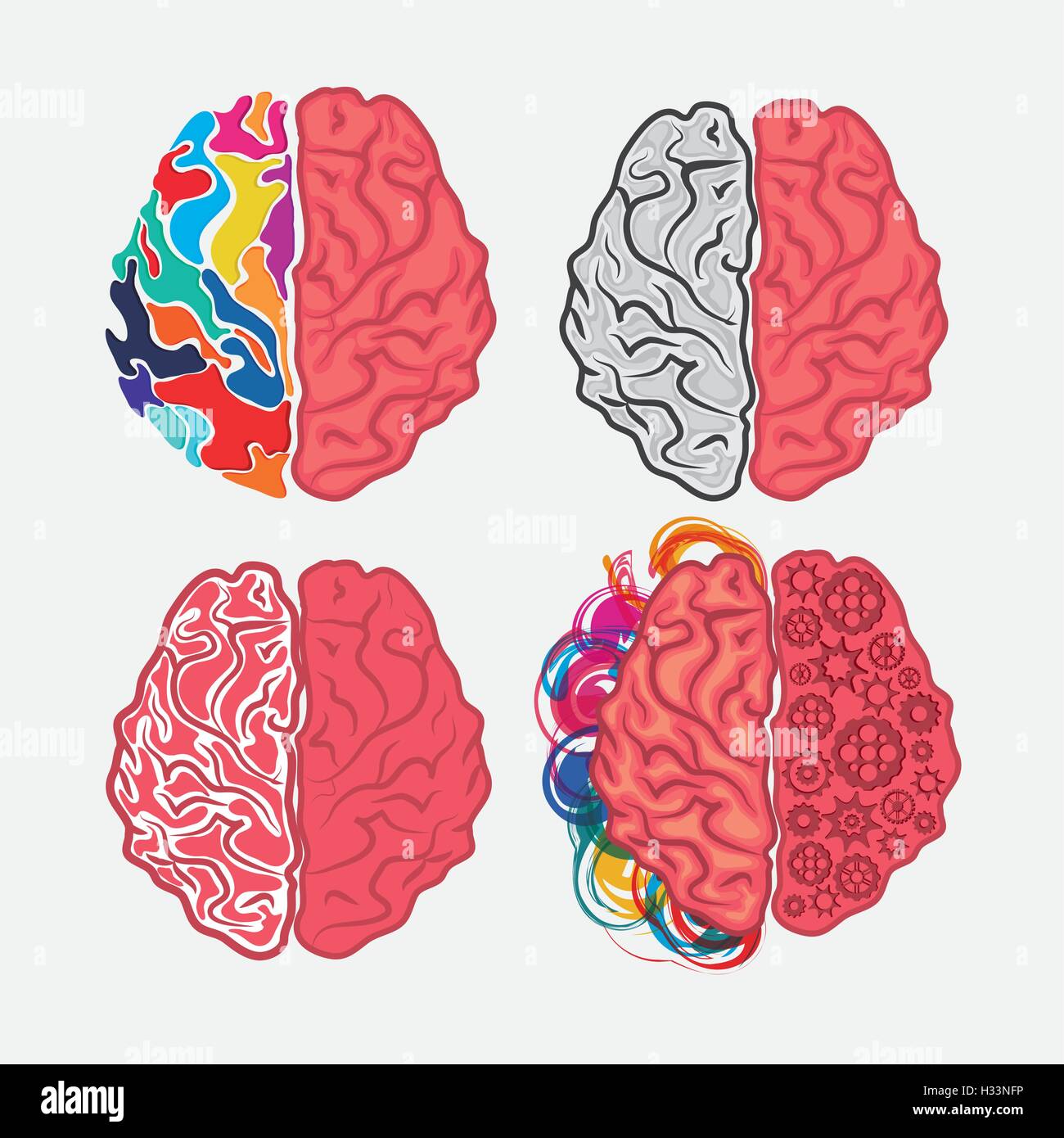 Brain of Creative teamwork concept Stock Vector Image & Art - Alamy