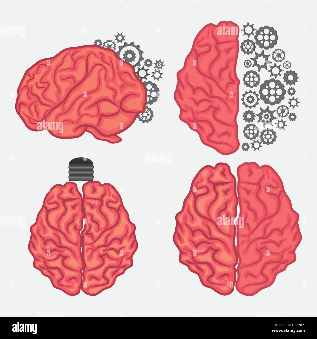Brain of Creative teamwork concept Stock Vector Image & Art - Alamy