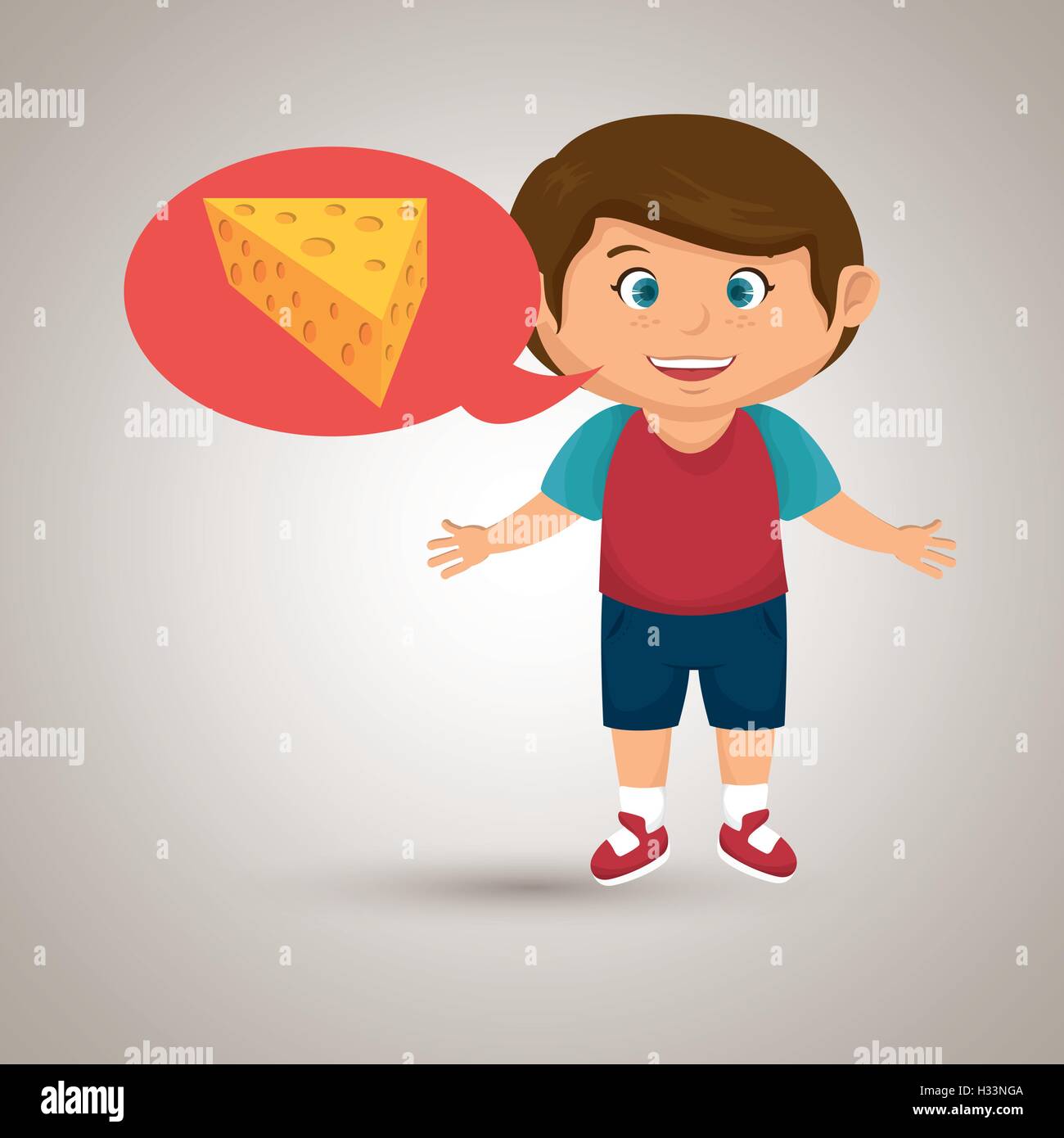 boy cartoon cheese sliced food Stock Vector Image & Art - Alamy