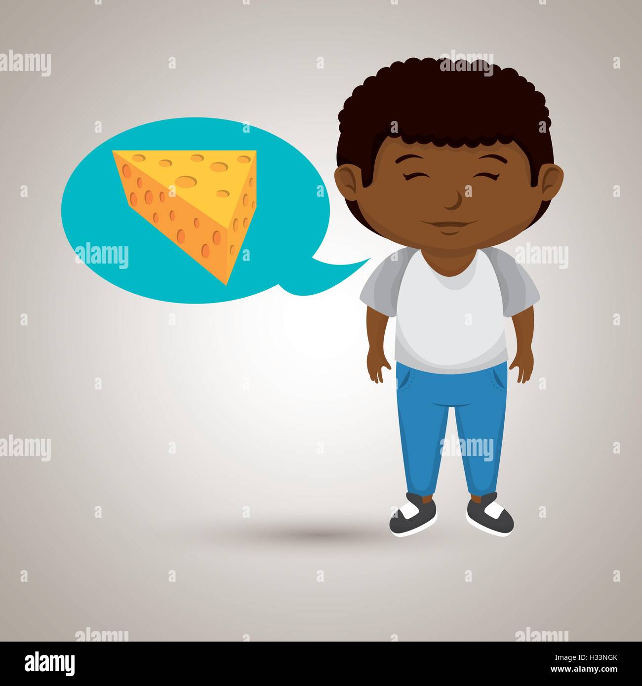 boy cartoon cheese sliced food Stock Vector Image & Art - Alamy