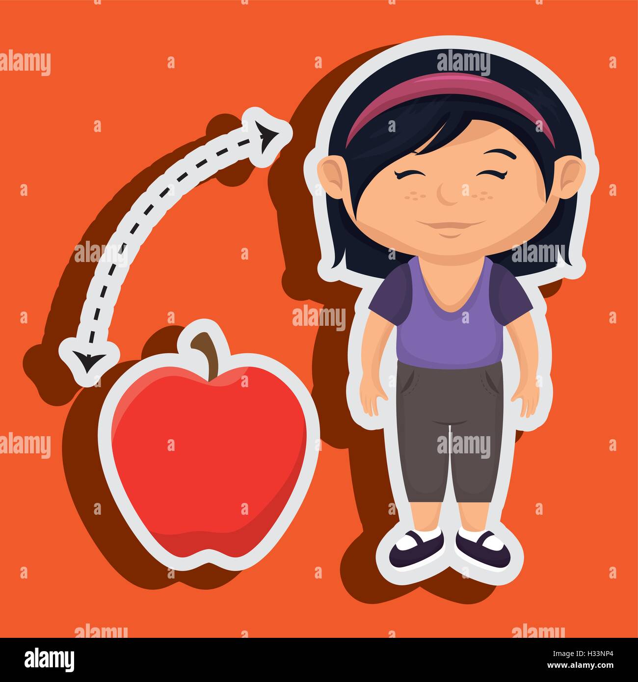 Sweet child girl red Stock Vector Images - Alamy