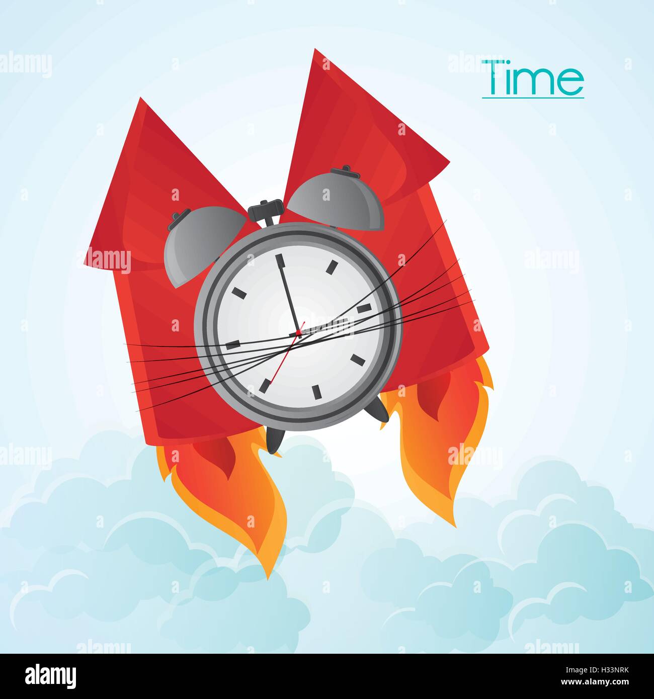 Traditional clock and fireworks design Stock Vector Image & Art - Alamy