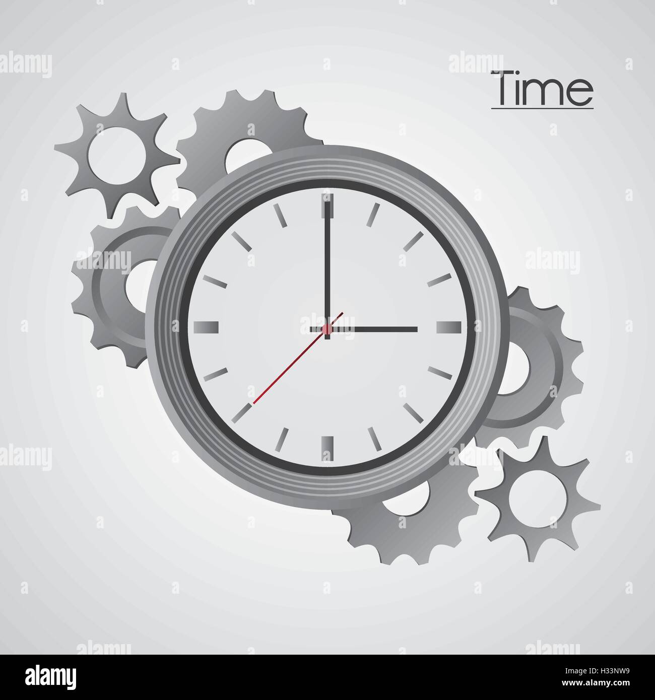Traditional clock and gears design Stock Vector Image & Art - Alamy